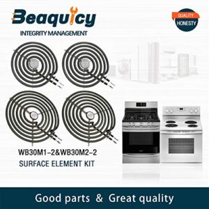 4 Pack ERS30M1 ERS30M2 Electric Stove Burner - Replacement for GE Hotpoint Kenmore,electric Range stove burner element replacement 6"and 8" - replaces WB30M1 and WB30M2 ge Stove Electric Burner