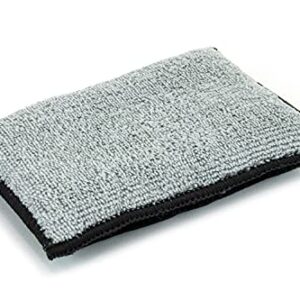 Scrub Ninja - Interior Scrubbing Sponge (5”x3”) for Leather, Plastic, Vinyl and Upholstery Cleaning (Black/Gray)