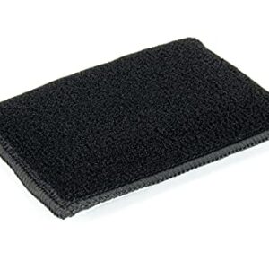 Scrub Ninja - Interior Scrubbing Sponge (5”x3”) for Leather, Plastic, Vinyl and Upholstery Cleaning (Black/Gray)