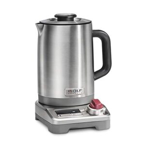 wolf gourmet true temperature electric kettle, 1.5 liter capacity, wgkt100s