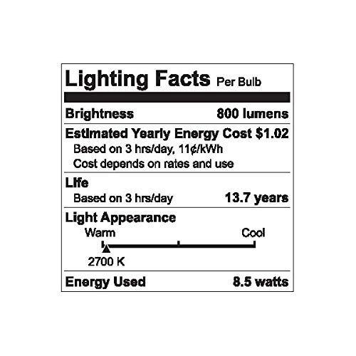 GE Relax 4-Pack 60 W Equivalent Dimmable Soft White A19 LED Light Fixture Light Bulbs