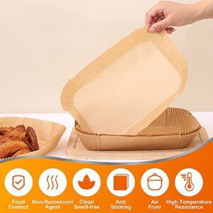 Air Fryer Disposable Paper Liner Rectangle 120 Pcs 8.6x 5.5'' for Ninja Dual Air Fryer with 2 Baskets 8 Qt and above, Air Fryer Parchment Liners Rectangular Non-Stick, Fit Ninja DZ201 DZ401 IG651