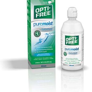 Opti-Free Puremoist Multi-Purpose disinfecting Solution with Lens case, 16 Fl Oz