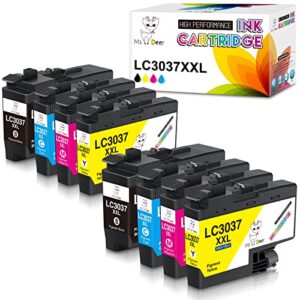 miss deer lc3037 ink cartridges compatible replacement for brother lc3037 lc3037xxl lc3039, high yield use with mfc-j6945dw mfc-j5845dw xl mfc-j5945dw mfc-j6545dw xl (2 bk/2c/2m/2y) 8pk