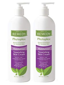 medline remedy phytoplex nourishing skin cream, skin moisturizer, paraben free body lotion, 16 fl oz, 2 pack