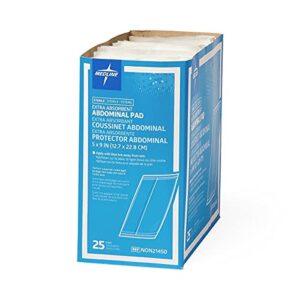 Medline Medline Sterile Abdominal Pad, NON21450H, 5 inch x 9 inch, 2 Packs of 25 Count