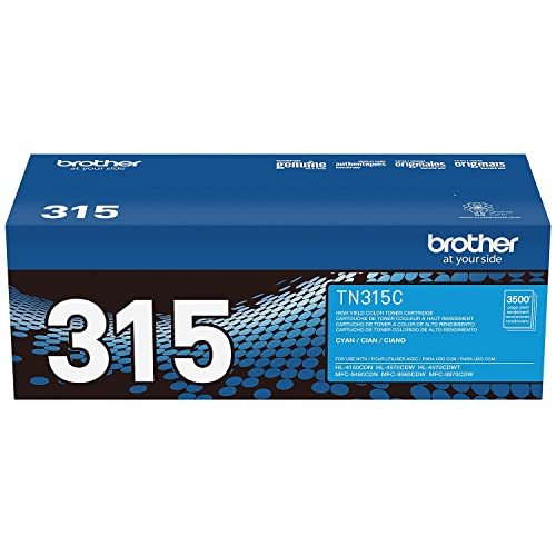 Brother Genuine TN315C High Yield Cyan Toner Cartridge