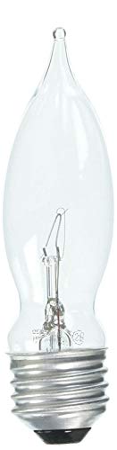 Set of 6 GE Crystal Clear 40 Watt Bent Tip Standard Base Light Bulbs