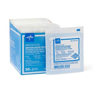 medline gauze sponge sterile 8 ply, 100 count