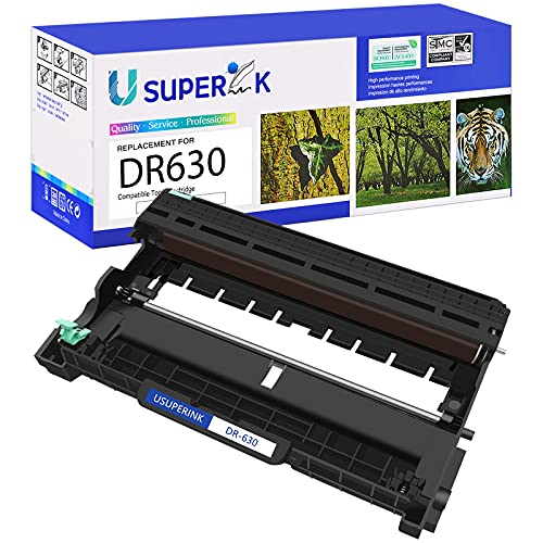 USUPERINK High Yield Compatible Drum Unit Replacement for Brother DR630 DR-630 to use with MFC-L2700DW MFC-L2720DW MFC-L2740DW HL-L2300D HL-L2320D HL-L2340DW DCP-L2520DW DCP-L2540DW (Black, 1 Pack)