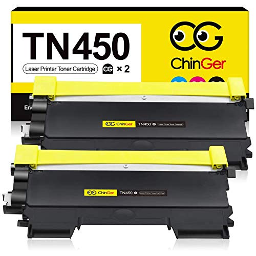 CG CHINGER TN450 Compatible Toner Cartridge Replacement for Brother TN450 TN420 TN-450 Used with HL-2270DW HL-2280DW HL-2230 HL-2240 MFC-7360N MFC-7860DW DCP-7065DN Intellifax 2840 2940 (2 Black)