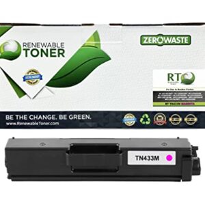 Renewable Toner Compatible Toner Cartridge Replacement for Brother TN433 TN-433 TN-433M TN433M HL and MFC Multifunction HL-L8260 HL-L8360 HL-L9310 MFC-L8610 MFC-L8900 (Magenta)