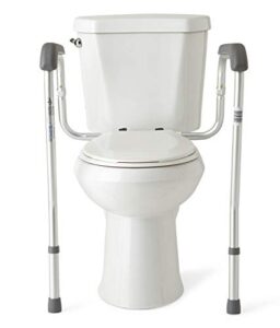 medline toilet safety rails, safety frame for toilet with easy installation, height adjustable legs, bathroom safety