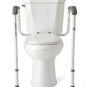 Medline Toilet Safety Rails, Safety Frame for Toilet with Easy Installation, Height Adjustable Legs, Bathroom Safety