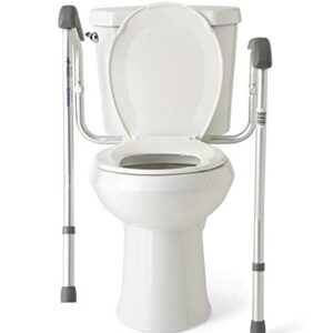 Medline Toilet Safety Rails, Safety Frame for Toilet with Easy Installation, Height Adjustable Legs, Bathroom Safety