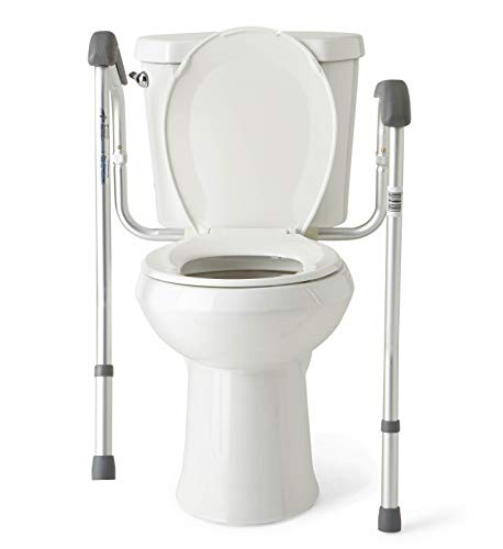 Medline Toilet Safety Rails, Safety Frame for Toilet with Easy Installation, Height Adjustable Legs, Bathroom Safety