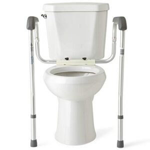 Medline Toilet Safety Rails, Safety Frame for Toilet with Easy Installation, Height Adjustable Legs, Bathroom Safety