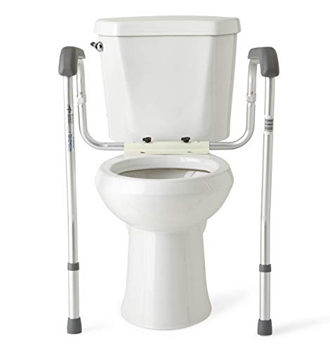 Medline Toilet Safety Rails, Safety Frame for Toilet with Easy Installation, Height Adjustable Legs, Bathroom Safety