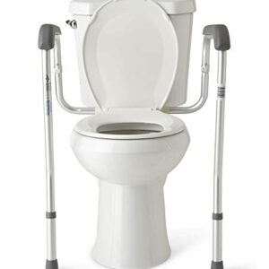 Medline Toilet Safety Rails, Safety Frame for Toilet with Easy Installation, Height Adjustable Legs, Bathroom Safety