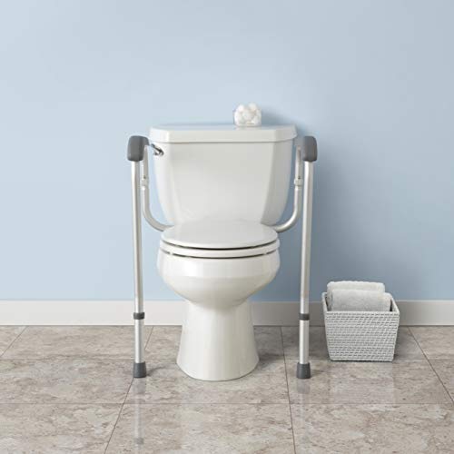 Medline Toilet Safety Rails, Safety Frame for Toilet with Easy Installation, Height Adjustable Legs, Bathroom Safety