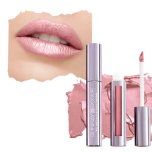 runway rogue silk glam liquid lipstick, long-wear pale-pink liquid lipstick, trophy wife