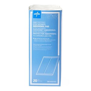 Medline Sterile Abdominal Pad, 8 in x 7.5 in (Pack of 20)