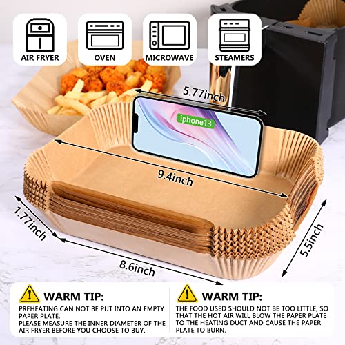 (125PCS) Air Fryer Liners, Air Fryer Disposable Paper Liner for Ninja Dual Air Fryer, Ninja Air fryer accessories,air fryer liners rectangle 8.6''*5.5'', Air fryer Parchment Paper For Ninja