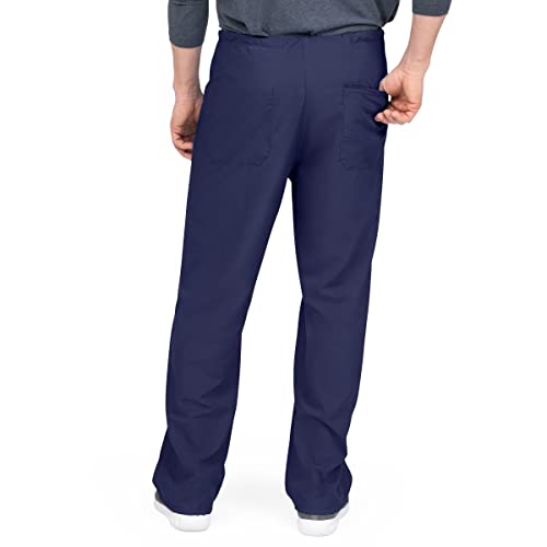 Medline PerforMAX Unisex Reversible Front-Drawstring Scrub Pants, Navy, Size Medium, Regular Inseam