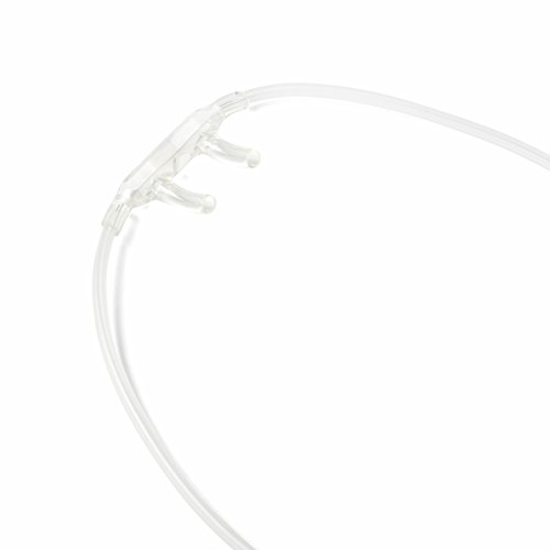 Medline Soft-Touch Nasal Oxygen Cannula, Standard Connector, 4-ft. Tubing Length, Adult Size, Pack of 50