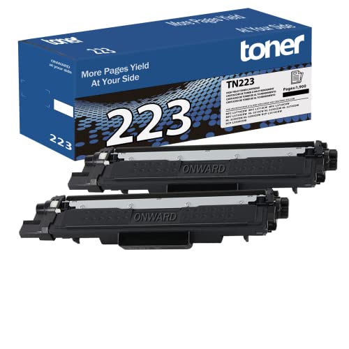 2Pack TN223BK Toner Cartridge (1,900 Pages) - Compatible TN-223 Black Toner Replacement for Brother HL-L3210CW HL-L3230CDW HL-L3290CDW MFC-L3710CW MFC-L3750CDW Printer, TN223 Black Sold by ONWARD