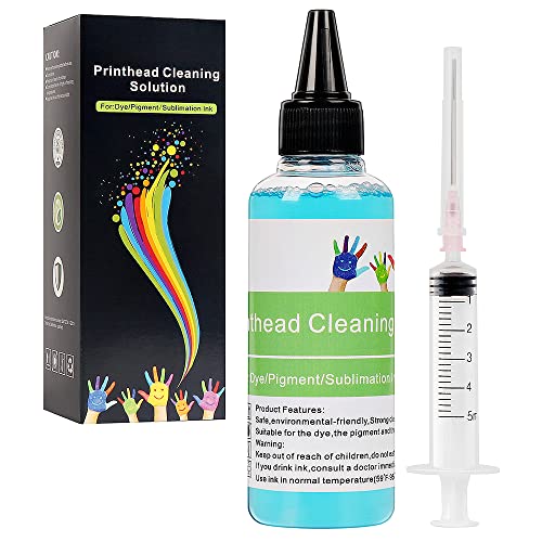 Printhead Cleaning Kit Fit for Inkjet Printers HP, Epson, Canon, Brother & Lexmark, Printers Cleaning Kit(100ml)