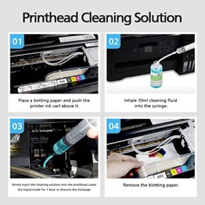 Printhead Cleaning Kit Fit for Inkjet Printers HP, Epson, Canon, Brother & Lexmark, Printers Cleaning Kit(100ml)