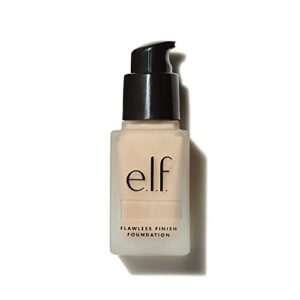 e.l.f. flawless finish foundation, improves uneven skin tone, lightweight, medium coverage & semi-matte, vegan & cruelty-free, beige 0.68 fl oz