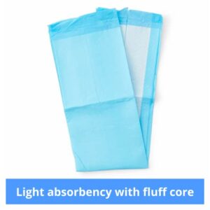 Medline Light Absorbency Disposable Underpads, Quilted Fluff Core, 23" x 36'', 50 Count