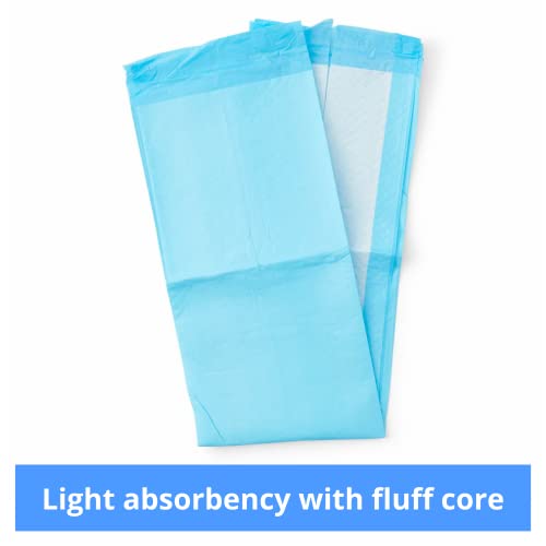 Medline Light Absorbency Disposable Underpads, Quilted Fluff Core, 23" x 36'', 50 Count