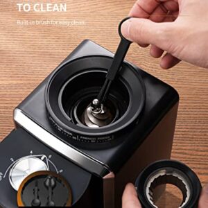 SHARDOR Conical Burr Coffee Grinder, Electric Adjustable Burr Mill with 35 Precise Grind Setting for 2-12 Cup, Black