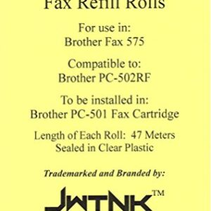 5-pack of PC-502RF Fax Film Ribbon Refill Rolls Compatible with Brother Fax 575