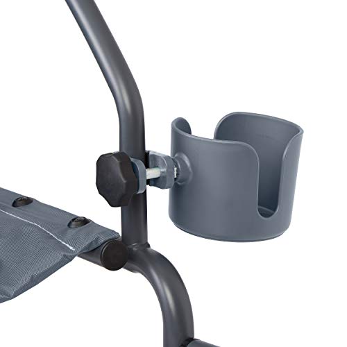 Medline Universal Cup Holder, Fits Rollator Walkers, Transport Chairs, and Wheelchairs, Gray