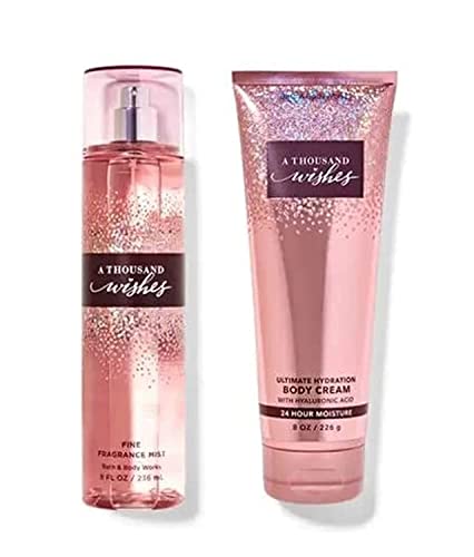 Bath & Body Works - Signature Collection – A Thousand Wishes- Gift Set- Fine Fragrance Mist & Ultra Shea Body Cream