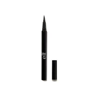 e.l.f. h2o proof eyeliner pen, felt tip, waterproof, long-lasting, high-pigmented liner for bold looks, vegan & cruelty-free, jet black. 0.02 fl oz