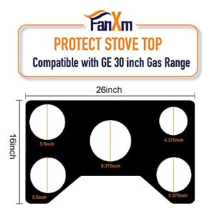 FanXm GE 30 inchGas Range Protectors - Non Stick Stove Protector for Gas Range - Washable Liner for Gas Range,JGP5030,PGP7030,PGP9030,CGP9530