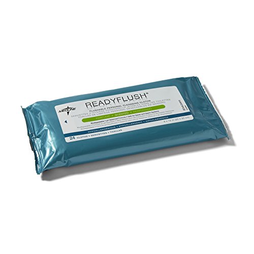 Medline Readyflush Biodegradable Flushable Wipes, 576 wipes (24 pack of 24 wipes)