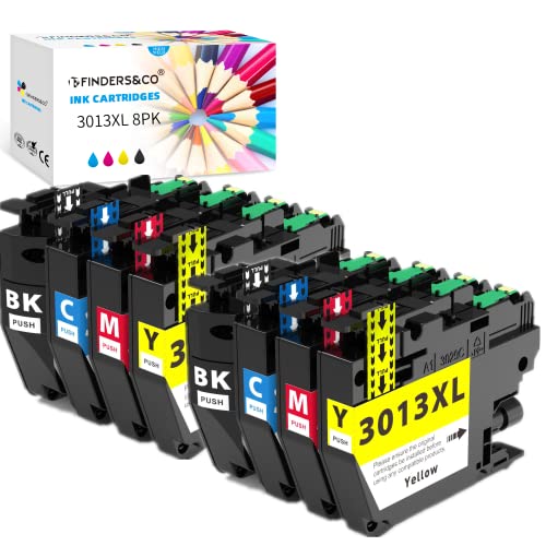 Compatible LC3013 XL Ink Cartridges Replacement for Brother LC-3013 LC 3013XL Ink Work with Brother MFC-J491DW MFC-J497DW MFC-J690DW MFC-J895DW Printer (2BK, 2C, 2M, 2Y)