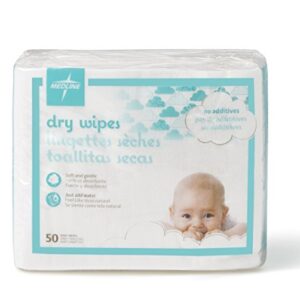 Medline Babysoft For Sensitive Skin Disposable Dry Cleansing Cloths, (Case of 500)