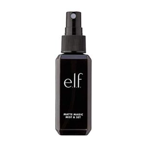 e.l.f, matte magic mist & set – small, lightweight, long lasting, mattifying, revitalizes, controls shine, refreshes, hydrates, all-day wear, 2.02 fl oz