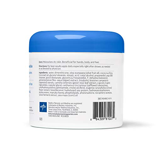 Remedy Dermatology Series Body Cream, for Extremely Dry Skin, Unscented, Botanical Formula, Manuka Honey, Paraben Free, Ceramides, for Dry, Dehydrated Skin, 16 oz (453g) Tub