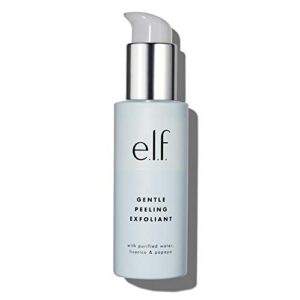 e.l.f. skin gentle peeling exfoliant face cleanser, non-harsh liquid formula, creates a glowing, youthful complexion, vegan & cruelty-free, 3.04 fl oz