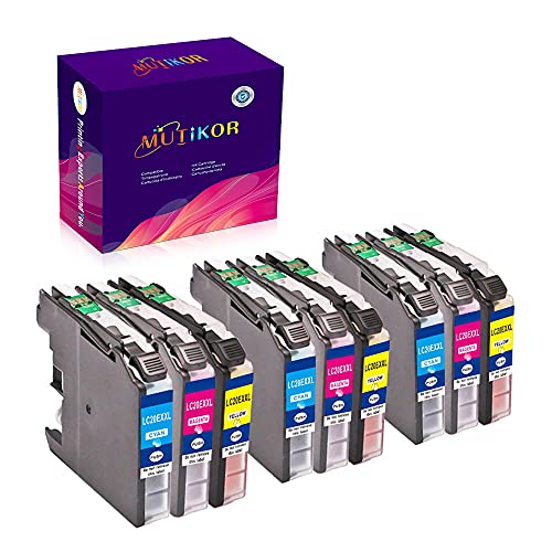 Mutikor Compatible Ink Cartridge Replacement for Brother LC20E LC 20E XXL Use with MFC-J985DW MFC-J775DW MFC J775DW XL MFC J985DW XL MFC-J5920DW(3Cyan 3Magenta 3Yellow) 9 Pack