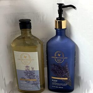 Bath & Body Works Aromatherapy Sleep - Lavender + Vanilla Body Lotion, 6.5 Fl Oz + Body Wash & Foam Bath, 10 Fl Oz