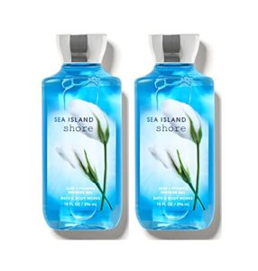 bath and body works sea island shore shower gel 10 oz 2 pack (sea island shore)